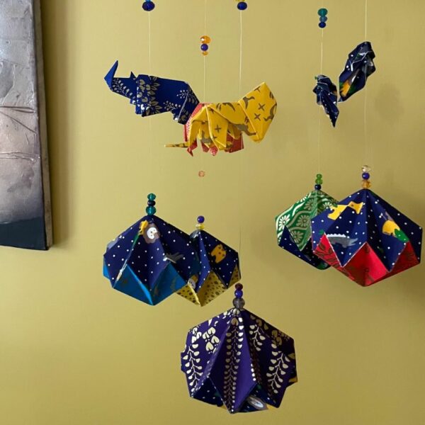 Suspension mobile origami Jungle | HANAWA ORIGAMI